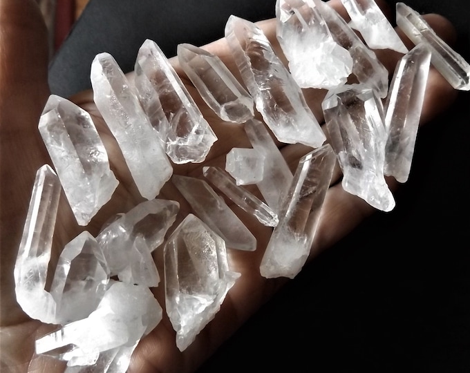 20 Clear Healing Quartz Crystal Points, Jewelry Making - Etsy