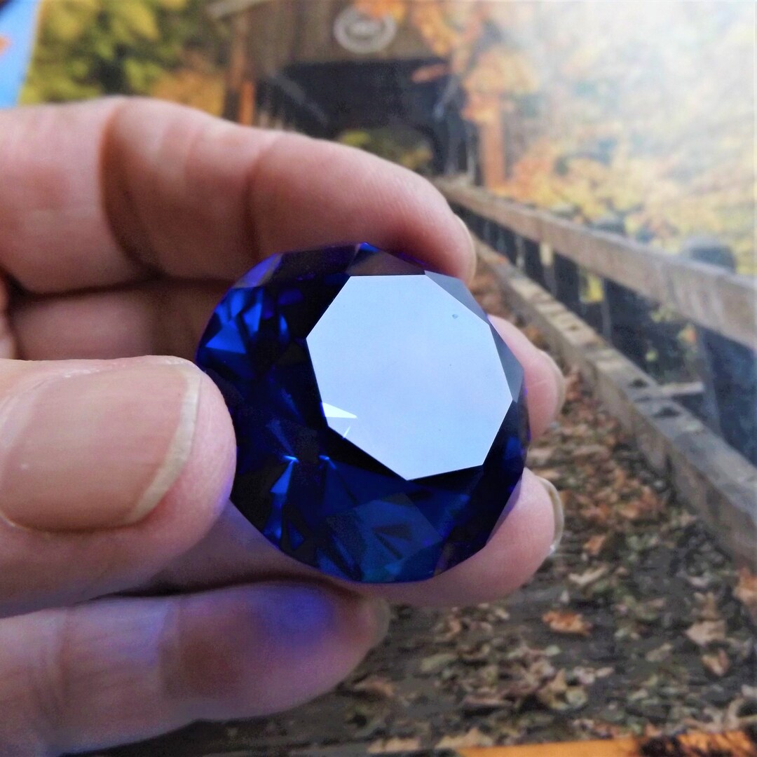 Cobalt Blue Glass Craft Supplies, Garden Art Decor 30mm - Etsy