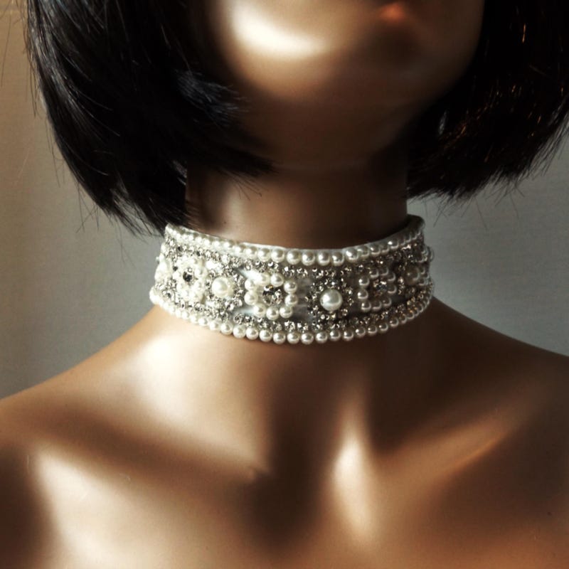 Rhinestone Choker - Etsy