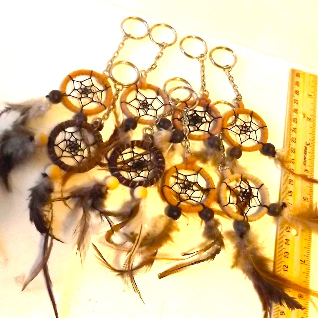 8 Dream Catcher Keychains - Key Ring Bag Charms - Etsy
