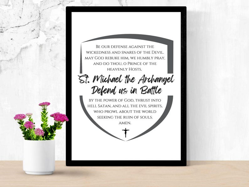 St. Michael the Archangel Prayer, Printable Wall Art, Digital Download - Etsy