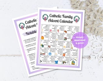 Catholic Acts of Kindness Advent Calendar for Kids | 25 Days of Faith ...