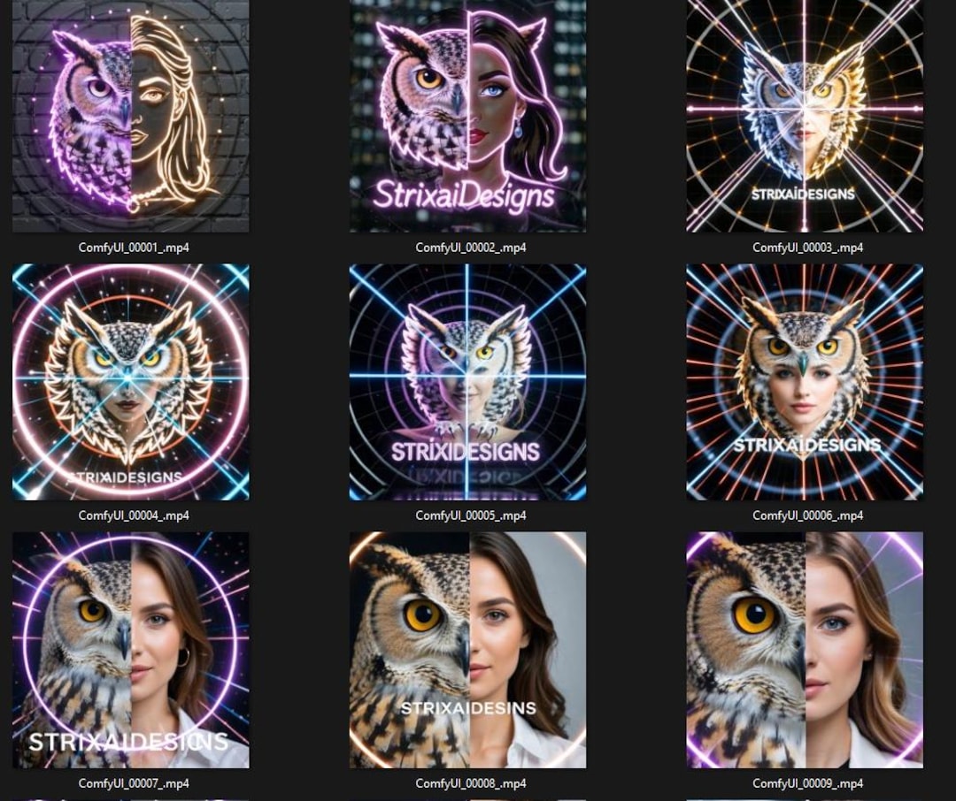 Neon Owl Logo Morph Animation Pack 3 – 5‑second Animated Logo Samples ...
