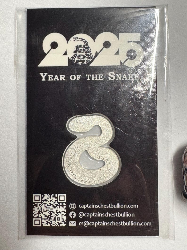 2025 Year of the Snake 5g Silver Coin With Rhodonite Snake - Etsy