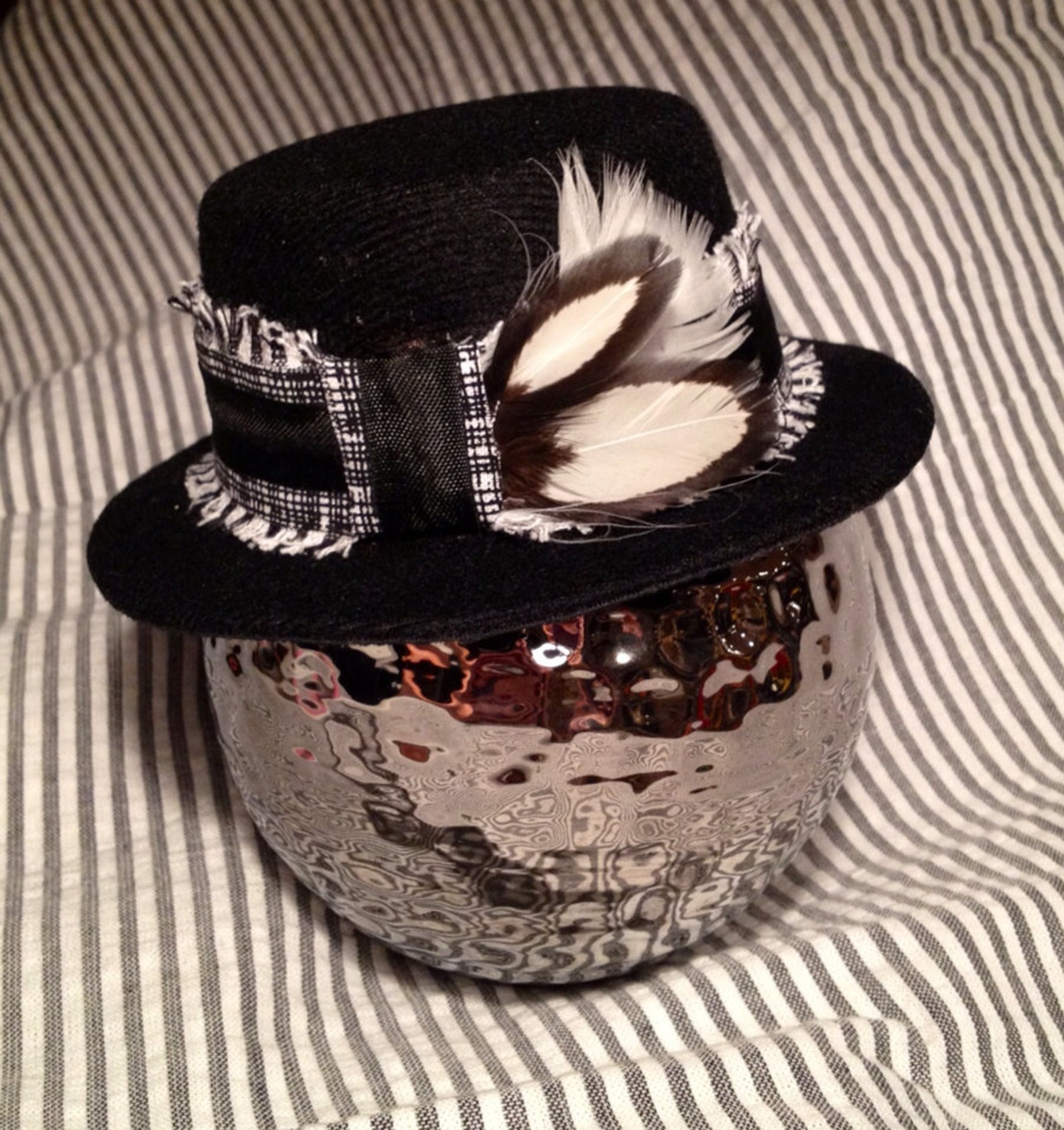 Black and White Mini Top Hat/fedora Newborn Baby Photo Prop - Etsy