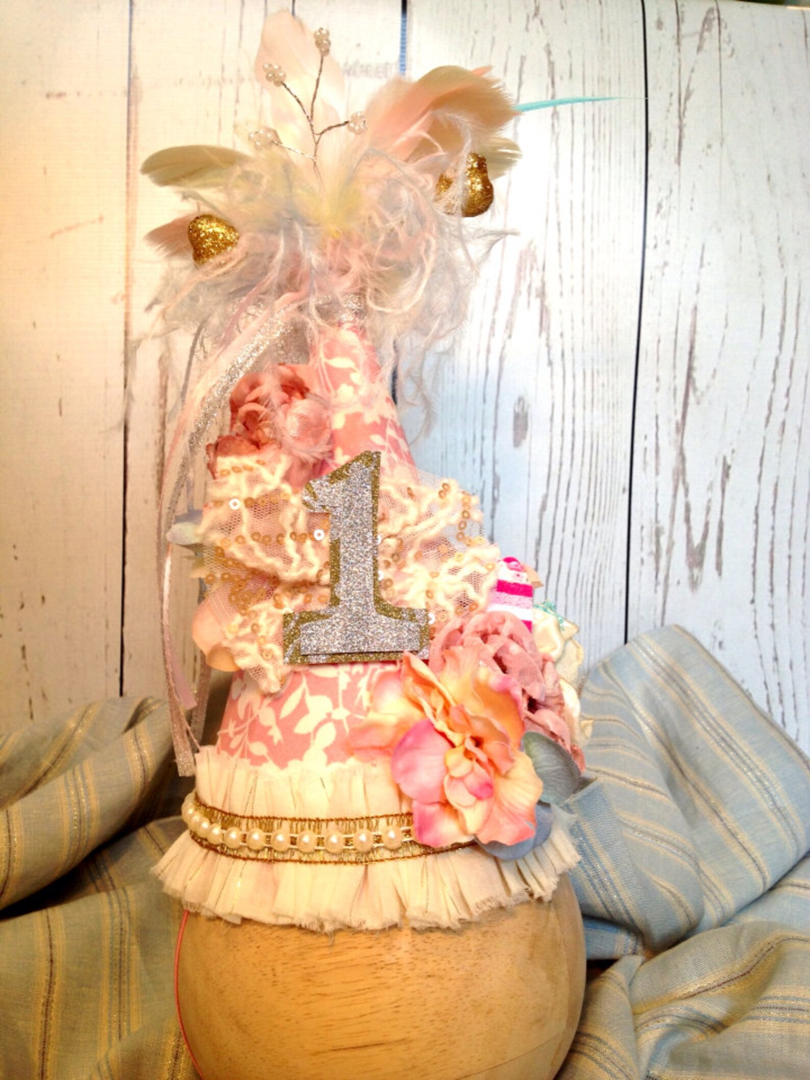 Birthday Girl Over the Top Party Fascinator Cone Hat in Pink - Etsy