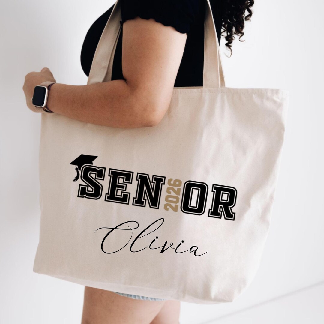 Custom Senior Tote Bag, Senior Class Gift, Personalized Graduation Gift ...
