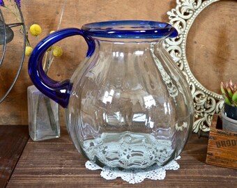Hand blown pitcher | Etsy