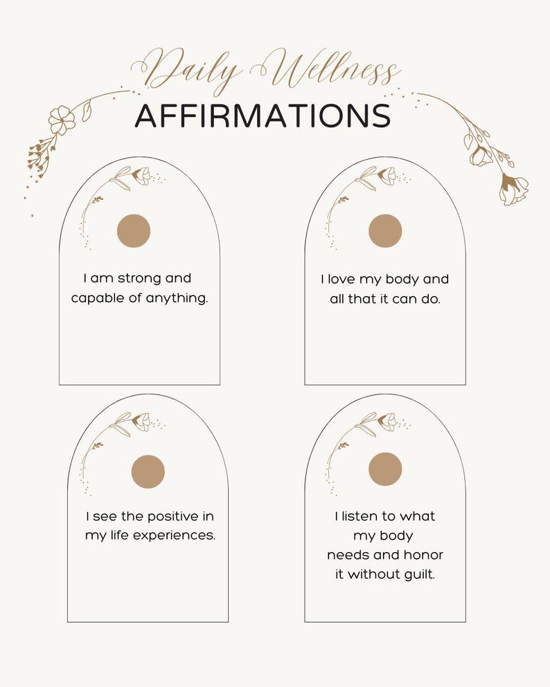 Daily Affirmation Card Printables - Etsy