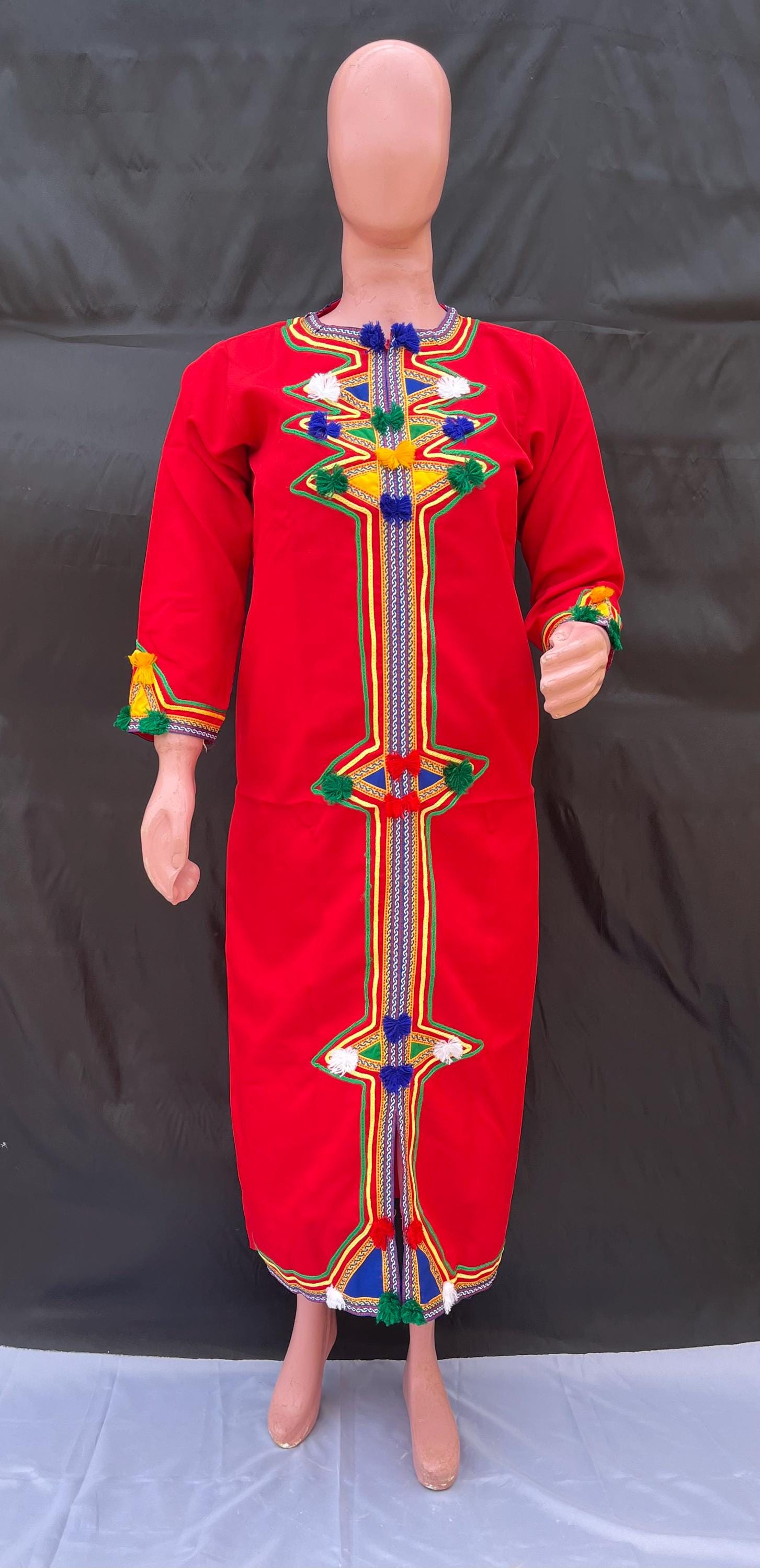 Moroccan Pack Kaftan, Amazigh Dress Complete, Berber Outfit With ...