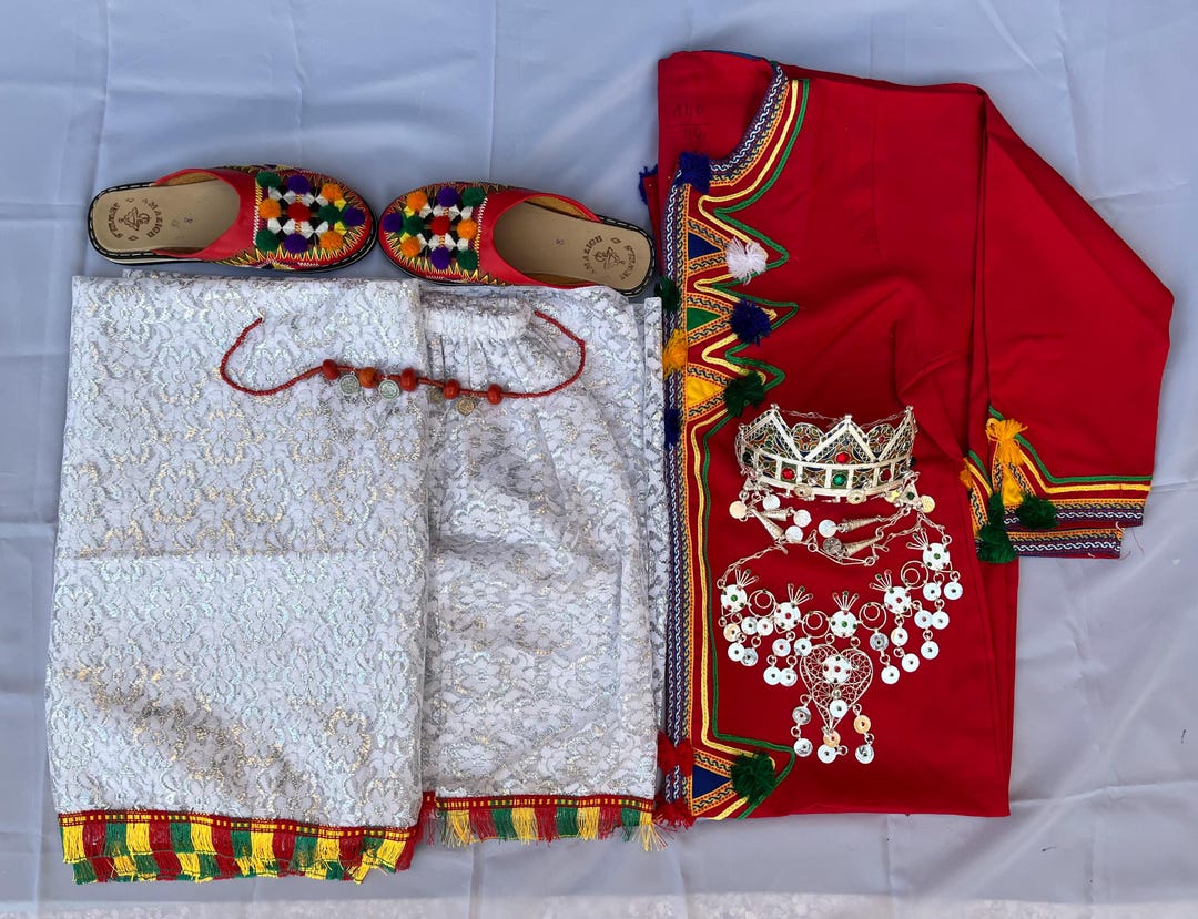 Amazigh Dress Berber Clothes Complete, Traditional Berber Outfit With ...