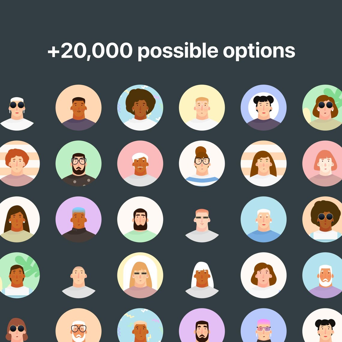 Figma Avatar Generator | Vector Cartoon Character Builder | Editable ...