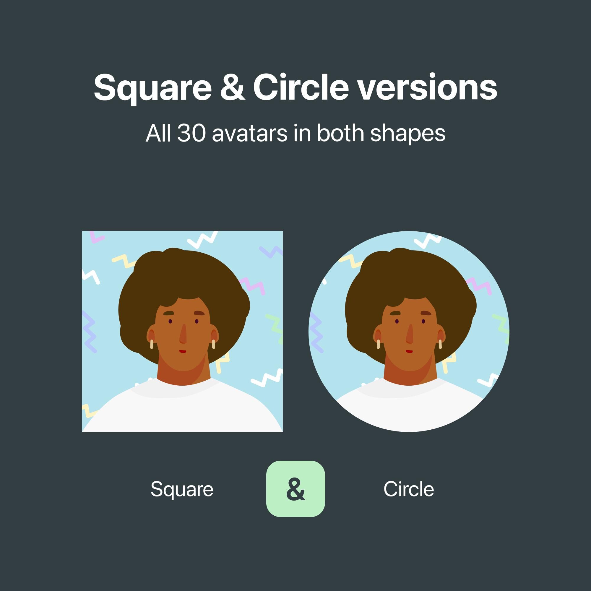 30 Colourful Avatars Pack | PNG & SVG | Diverse Cartoon Profile Icons ...