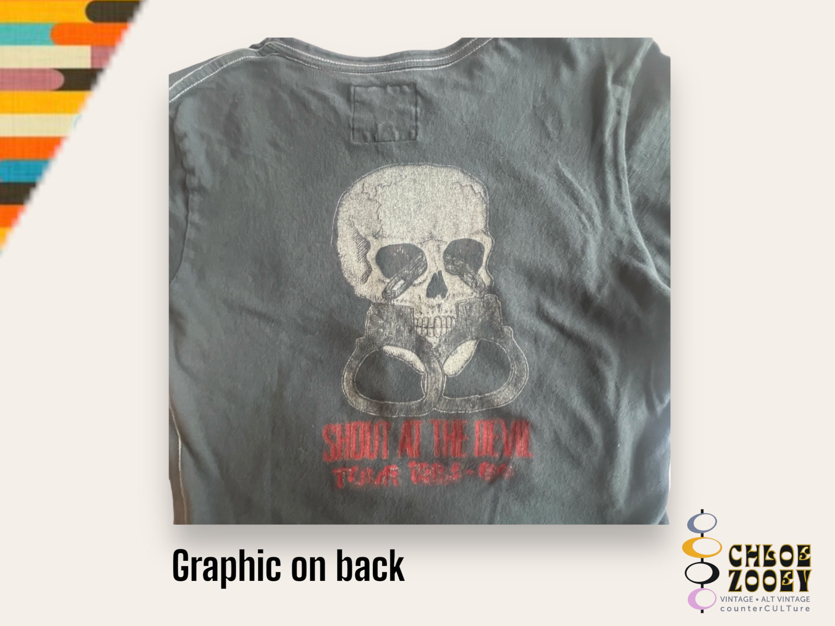 Y2K Motley Crue 83 Shout at the Devil Tour Tee Shirt 2003 Trunk LTD Lic ...