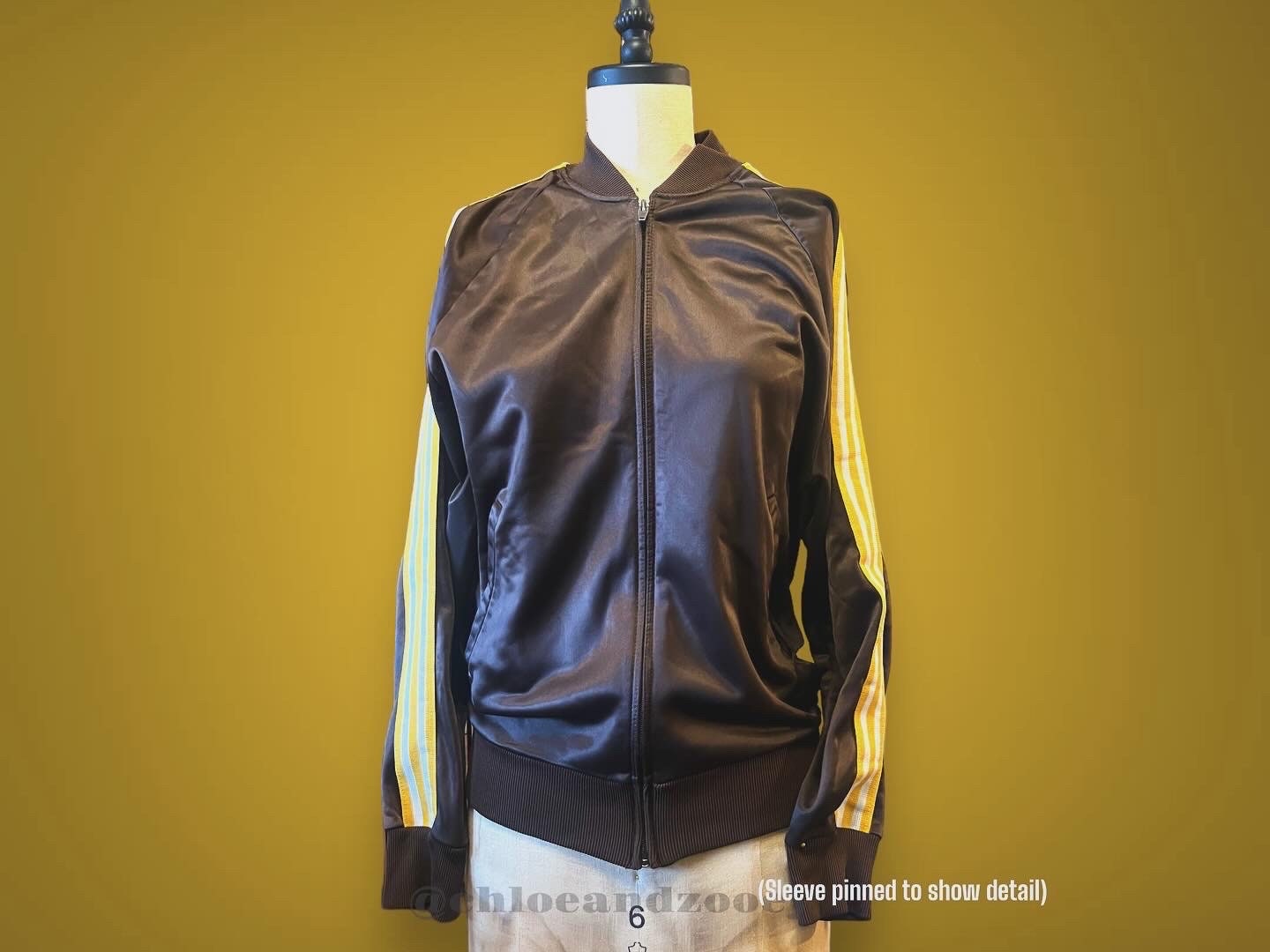 VTG 70s Adidas-inspired Track Jacket Brown Gold 1970s VTG 70s Adidas-inspired Track Jacket Brown Gold 1970s