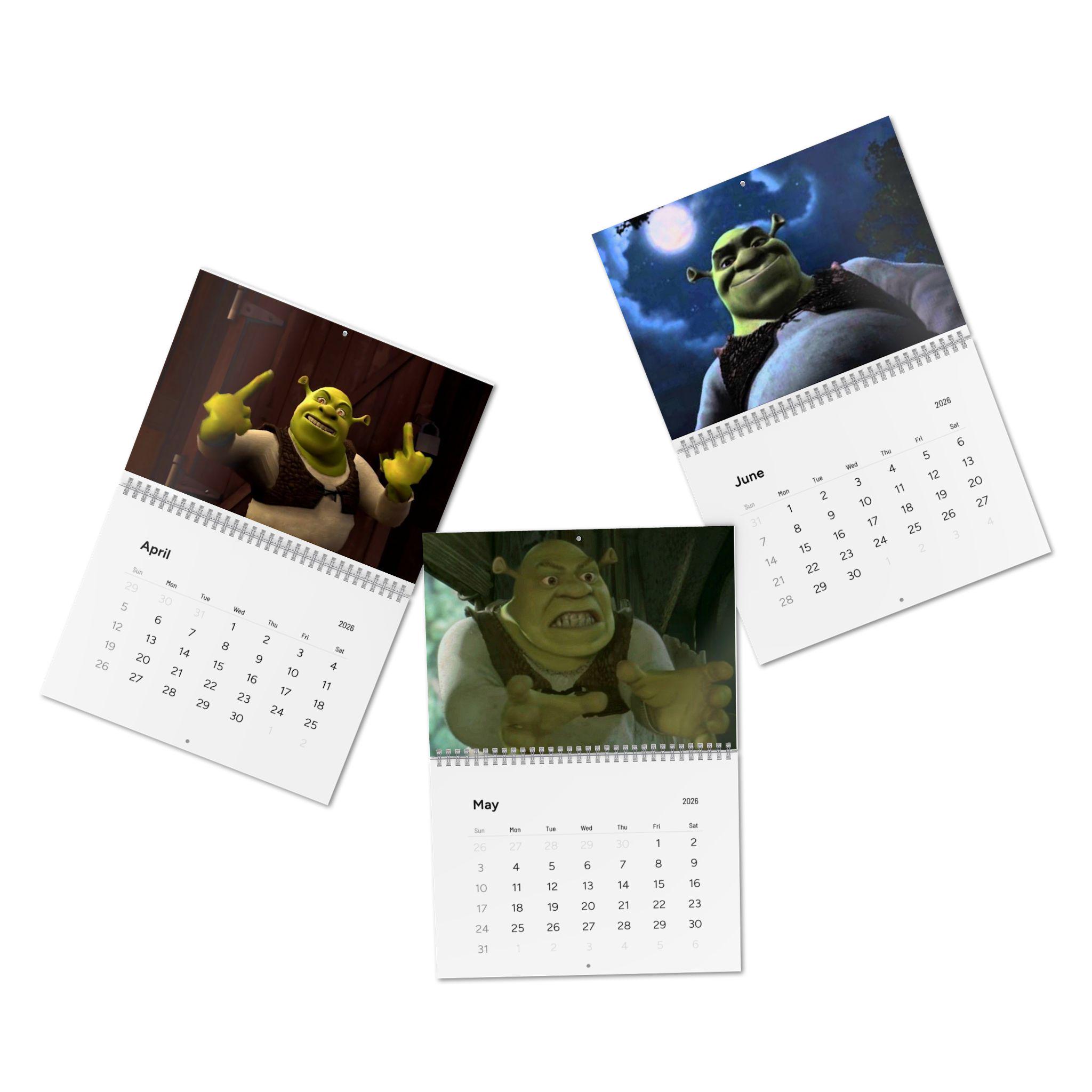Funny Shrek Memes Wall Calendar 2026 | Shrek & Donkey Monthly Humor ...