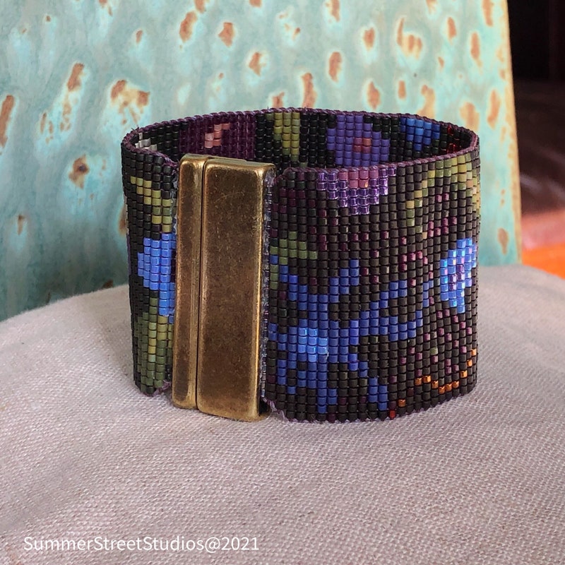 Beaded Cuff Bracelet - Etsy