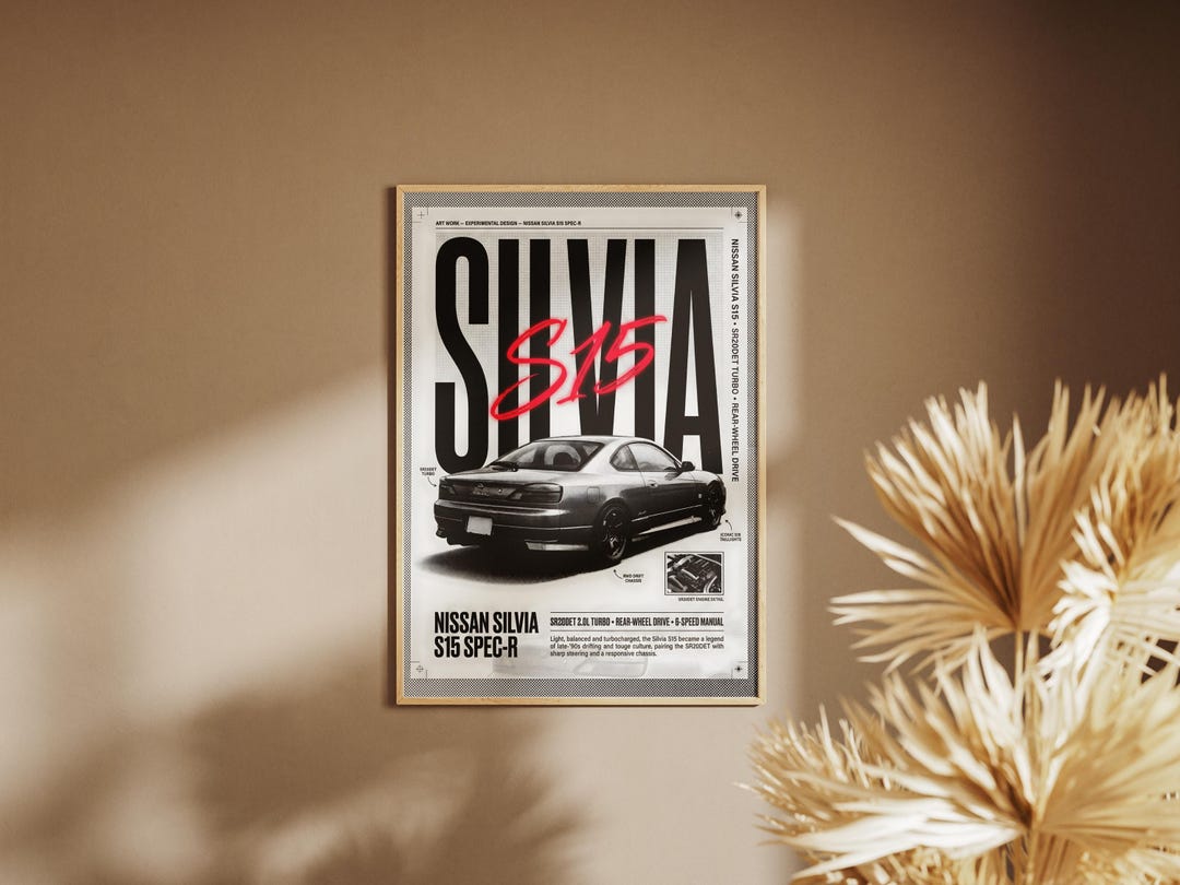 Nissan Silvia S15 Poster | JDM Drift Car Wall Art - Etsy