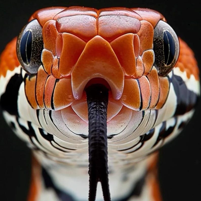 Snake Wall Art Print, Macro Snake Portrait, Reptile Photography Print ...