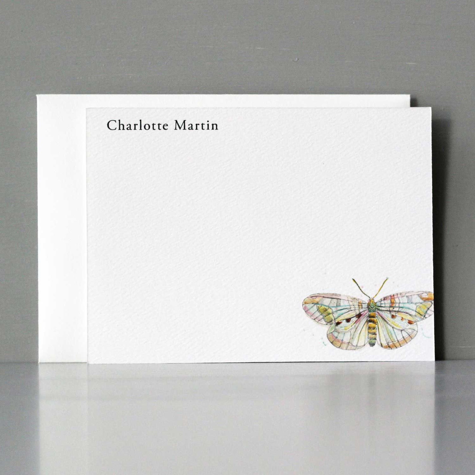 Watercolor Butterfly Notes Personalized Flat Notes Butterfly | Etsy