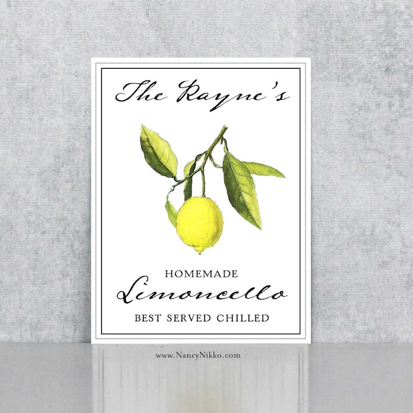 Limoncello Labels - Etsy