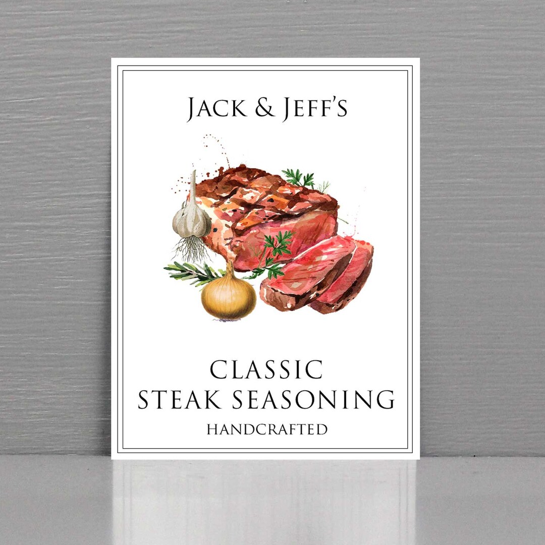 Steak Seasoning Label, Labels for Steak Rub,steak Dry Rubs ...