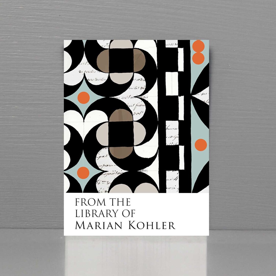 Personalized Bookplates With Modern Pattern, Set of 24 - Etsy