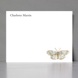 Watercolor Butterfly Notes Personalized Flat Notes Butterfly Stationery ...