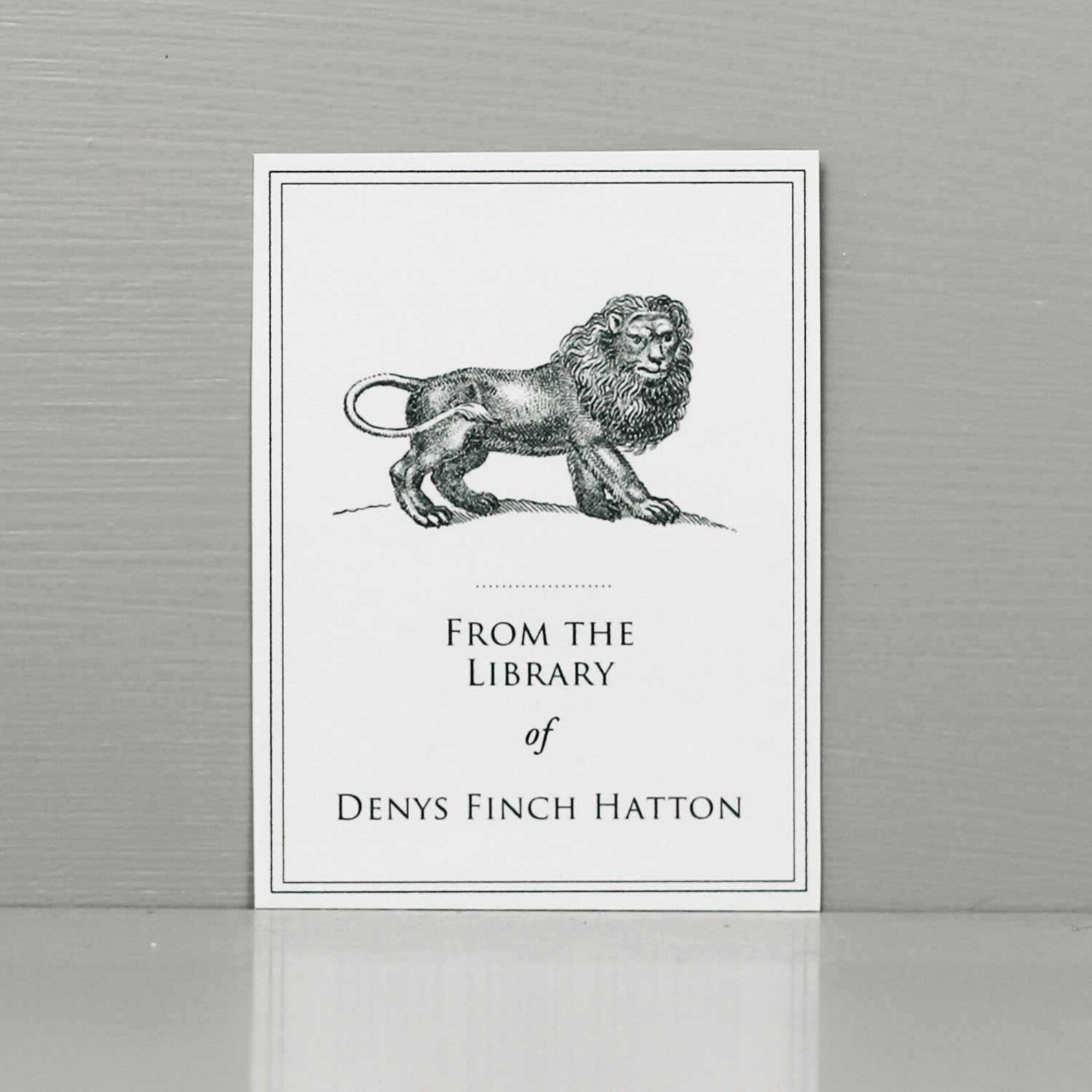 Personalized Bookplate With Lion Custom Bookplates | Etsy