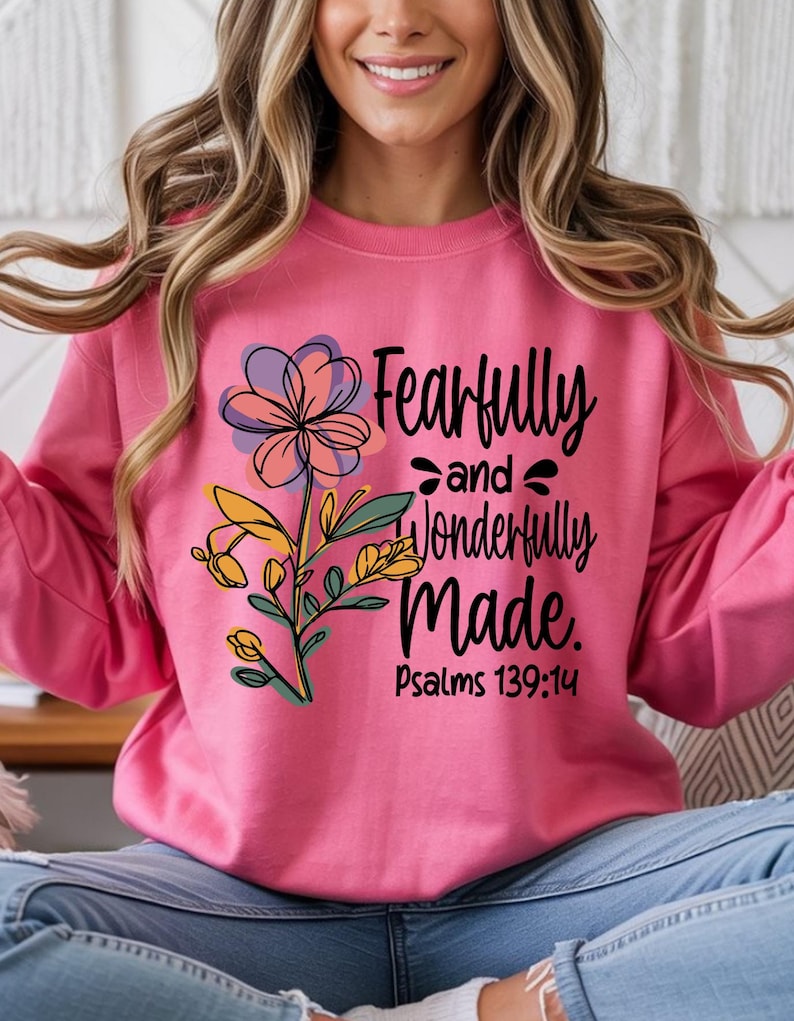 Fearfully and Wonderfully Made SVG PNG, Psalms 139:14 Scripture Art ...