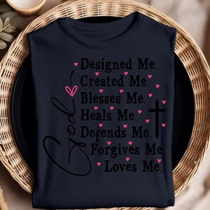 Christian PNG, God Designed Me Sublimation Design, Religious Quote ...