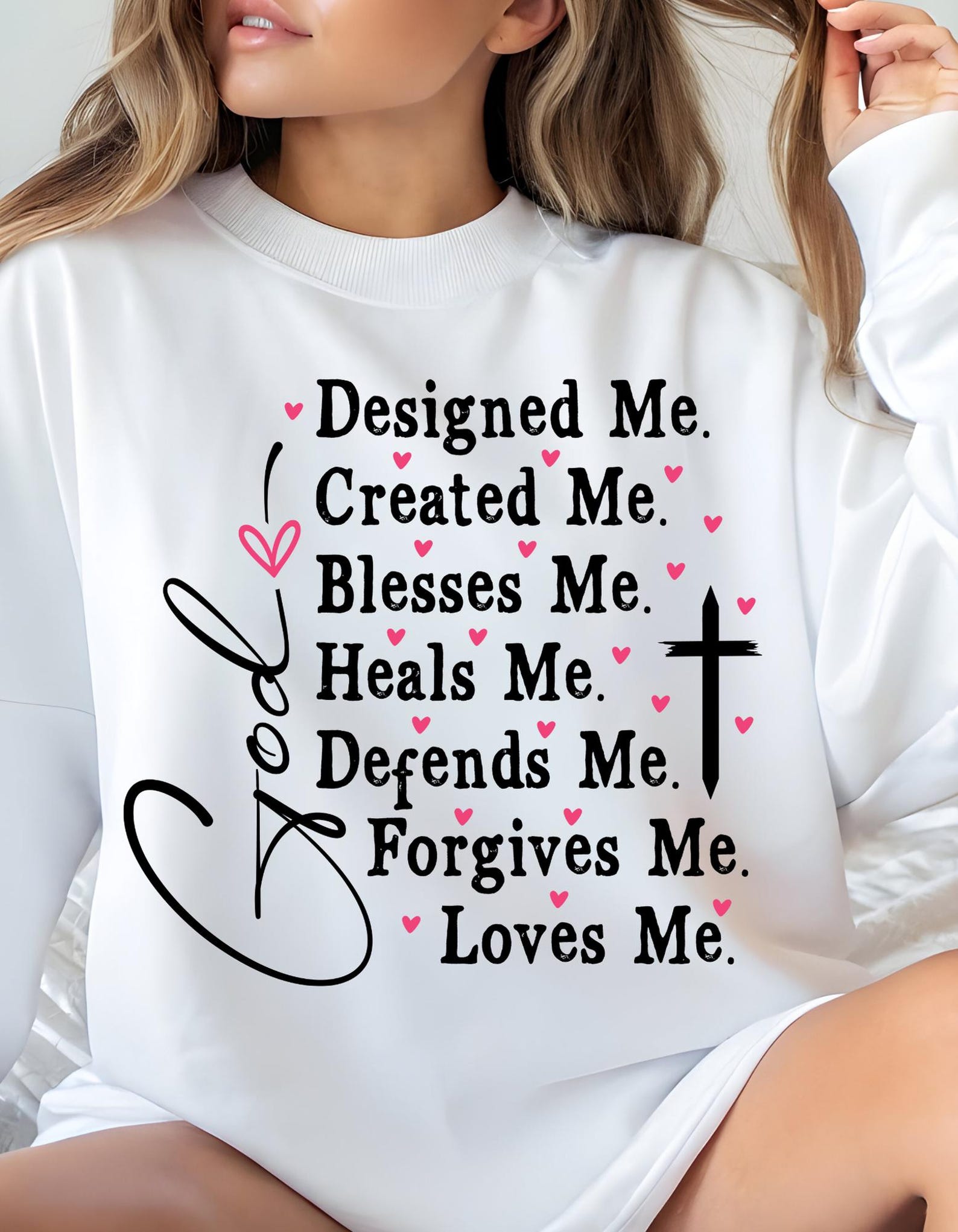 Christian PNG, God Designed Me Sublimation Design, Religious Quote ...