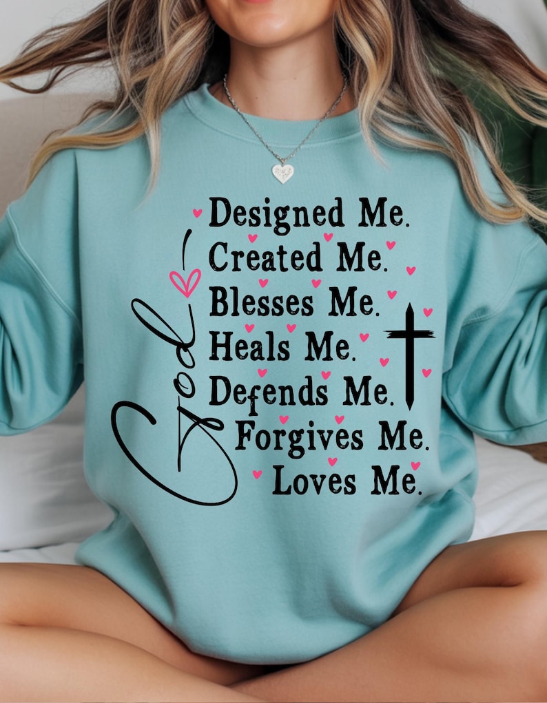 Christian PNG, God Designed Me Sublimation Design, Religious Quote ...