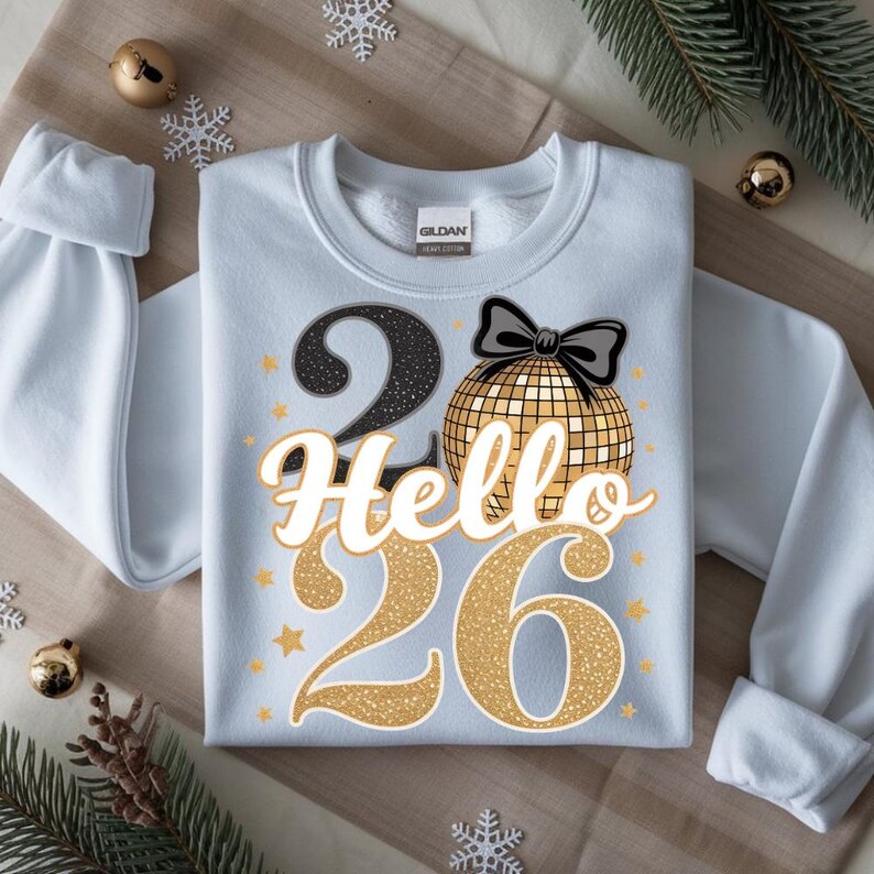 Hello 2026 SVG PNG, New Years Eve Disco Ball Shirt Design - Etsy