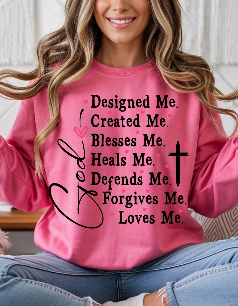 Christian PNG, God Designed Me Sublimation Design, Religious Quote ...