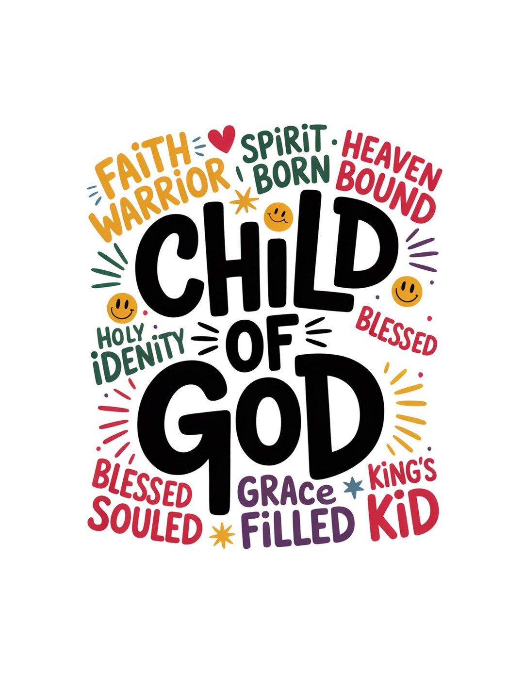 Child of God PNG Bundle | Christian Kids Sublimation Design | Faith ...