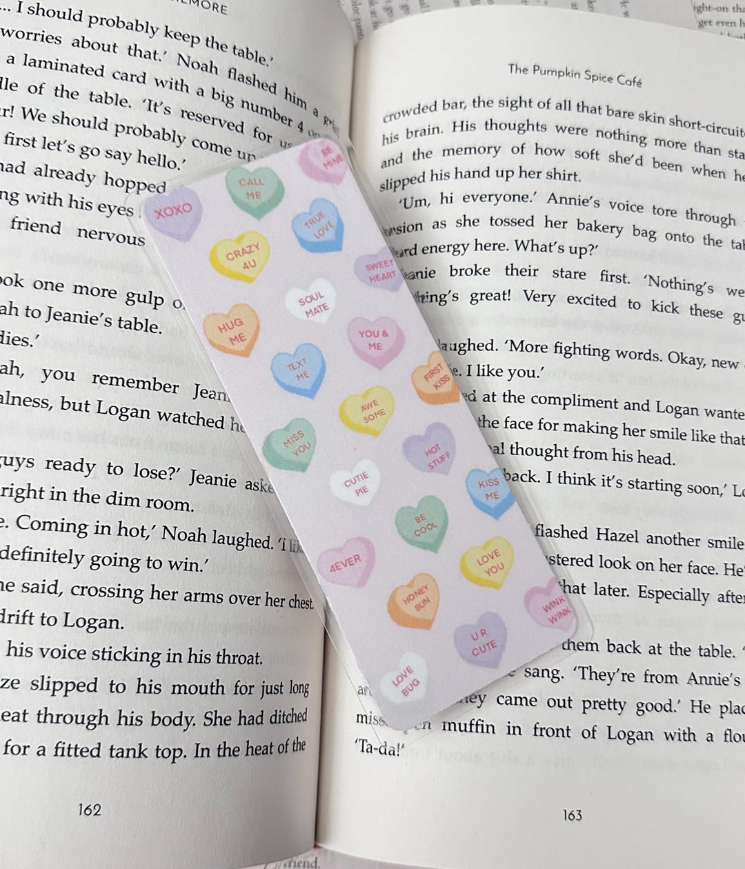 Laminated Conversation Heart Bookmarks - Etsy