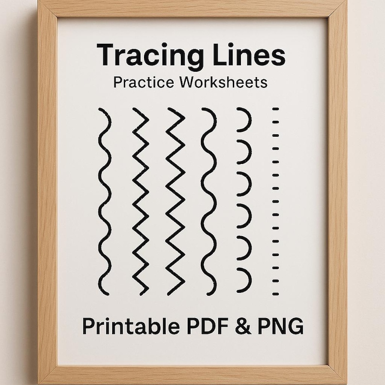 Pre-writing Lines Worksheet | Toddler Tracing Lines | Fine Motor Skills ...