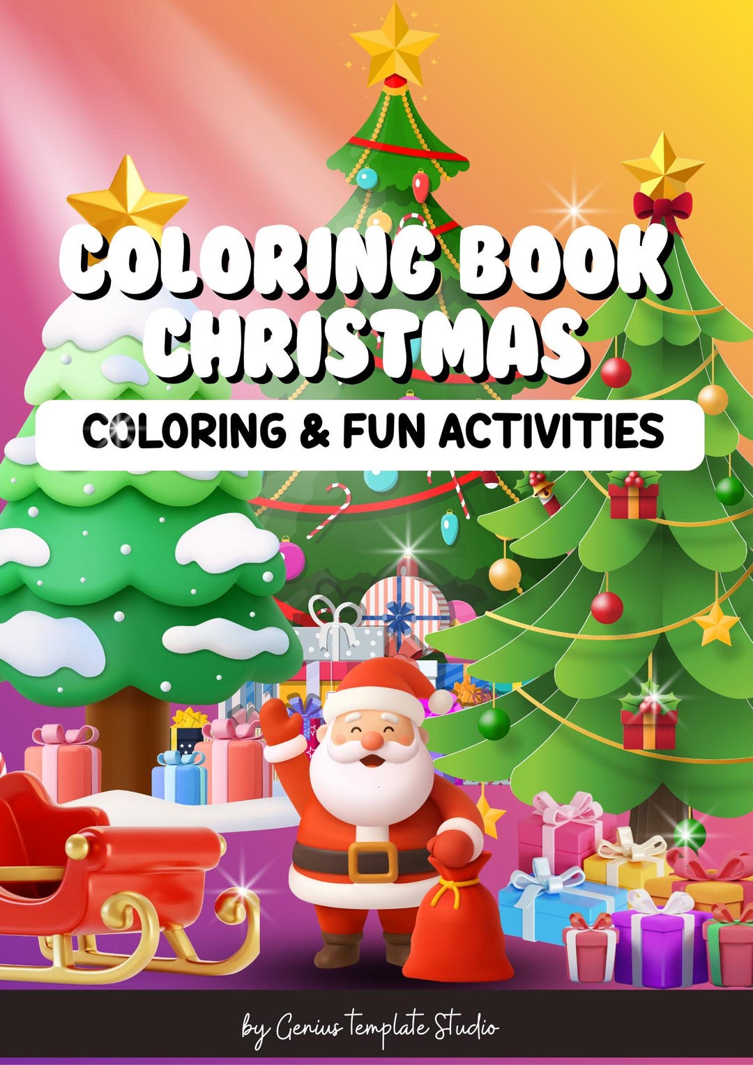 Christmas Coloring & Fun Activities Celebration for Kids and Toddlers ...