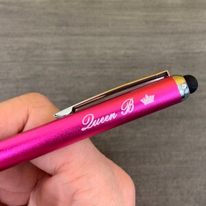 Queen B Hot Pink Pen With a Smart Phone Stylus. - Etsy