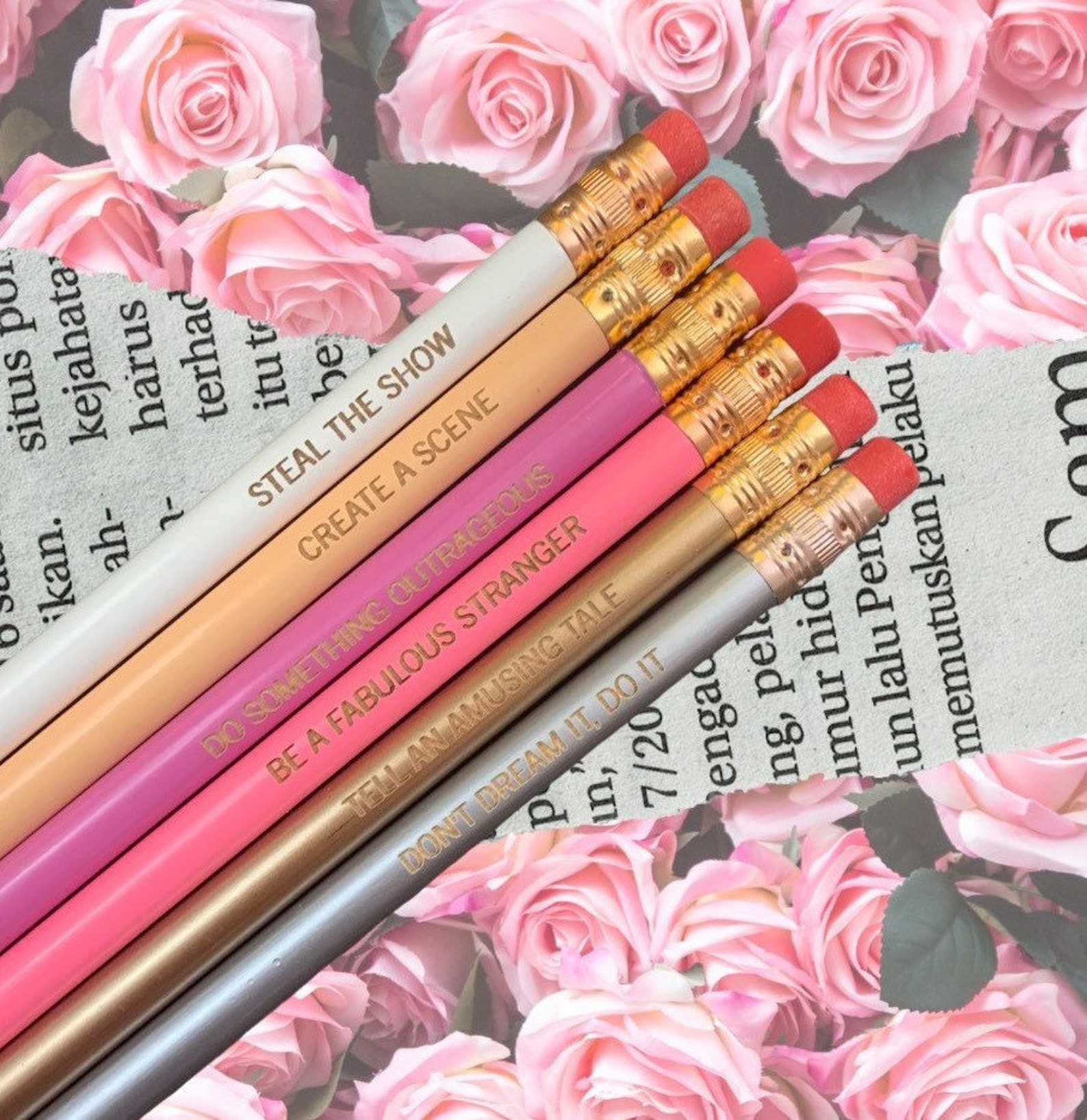 A Fabulous Pencil Set Engraved Personalized Pencil Set of 6. - Etsy
