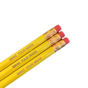Make Your Mark Personalized Pencil Set 3 Pencils in Yellow. - Etsy