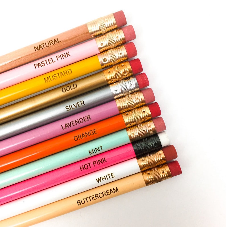 Custom Engraved Pencils SIX UNIQUE QUOTES. 6 Pack Custom | Etsy