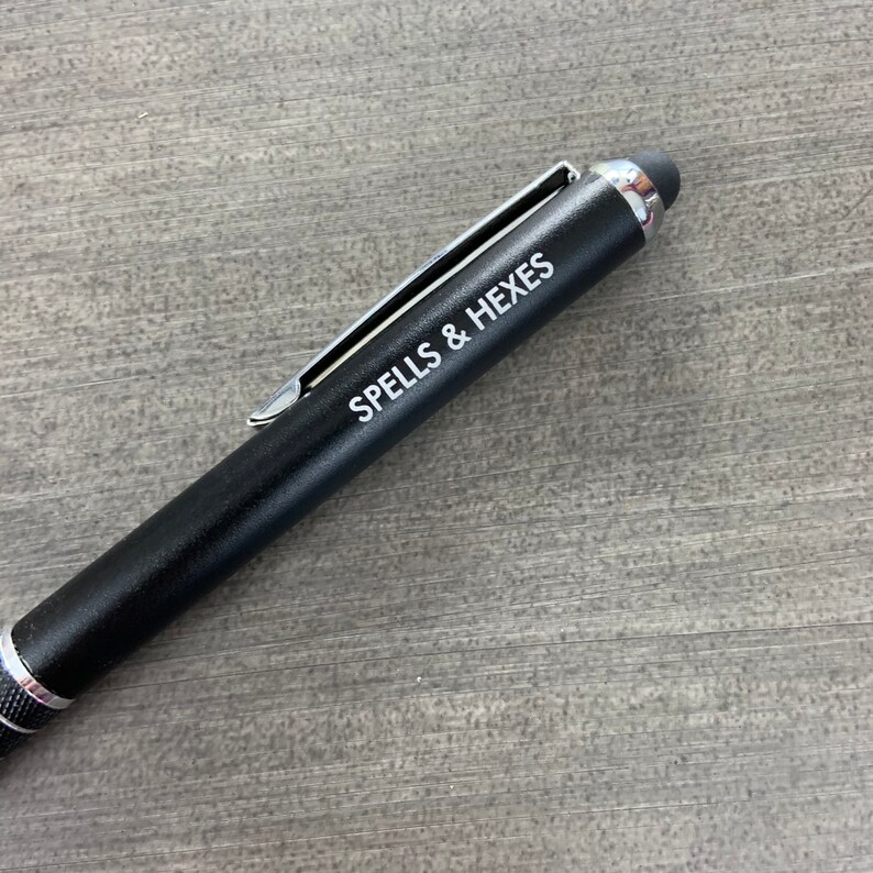 Spells and Hexes Stylus Pen. Black Ink Inside. Planner Pen. - Etsy