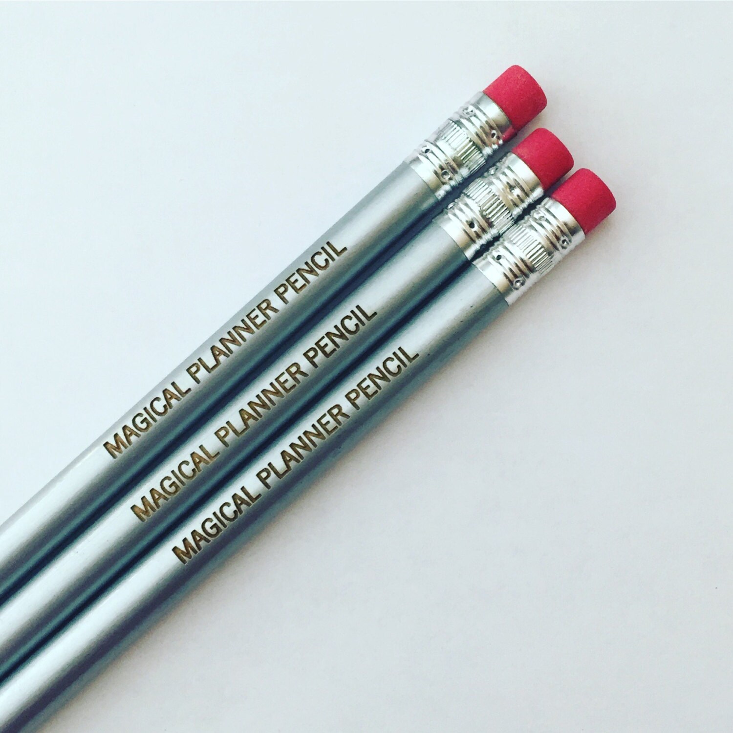magical planner pencils set of three engraved pencils for | Etsy