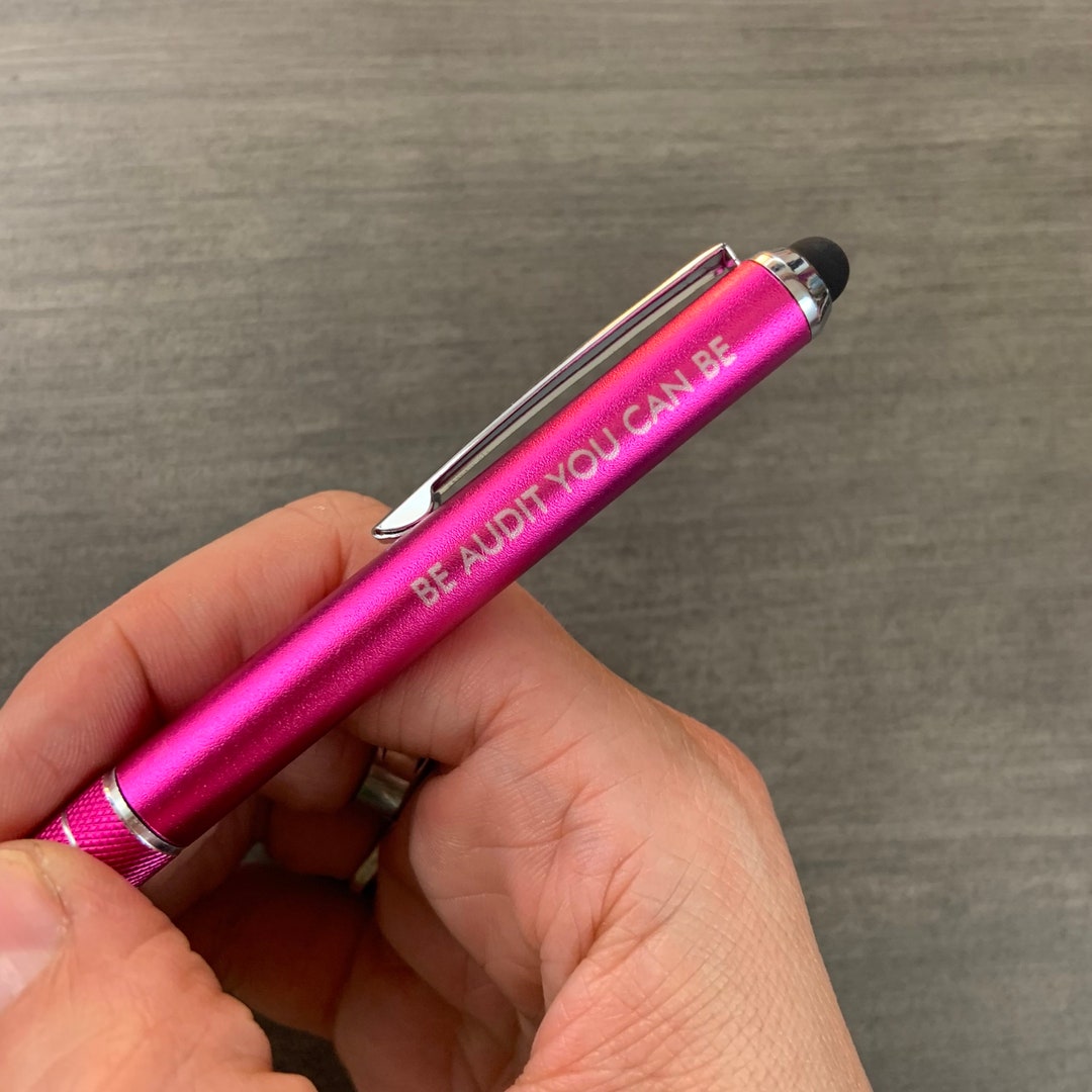Be Audit You Can Be Pink Personalized Pen With a Smart Phone Stylus ...