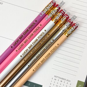 Lucky Bar Exam Pencil Set, 6 Pencils With Stars. Lucky Study Tools. - Etsy