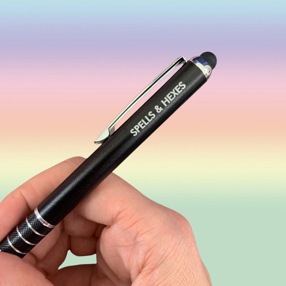 Spells and Hexes Stylus Pen. Black Ink Inside. Planner Pen. - Etsy