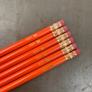 Foxy Fox Orange Set of 6 Personalized Engraved Pencils With a Fox ...