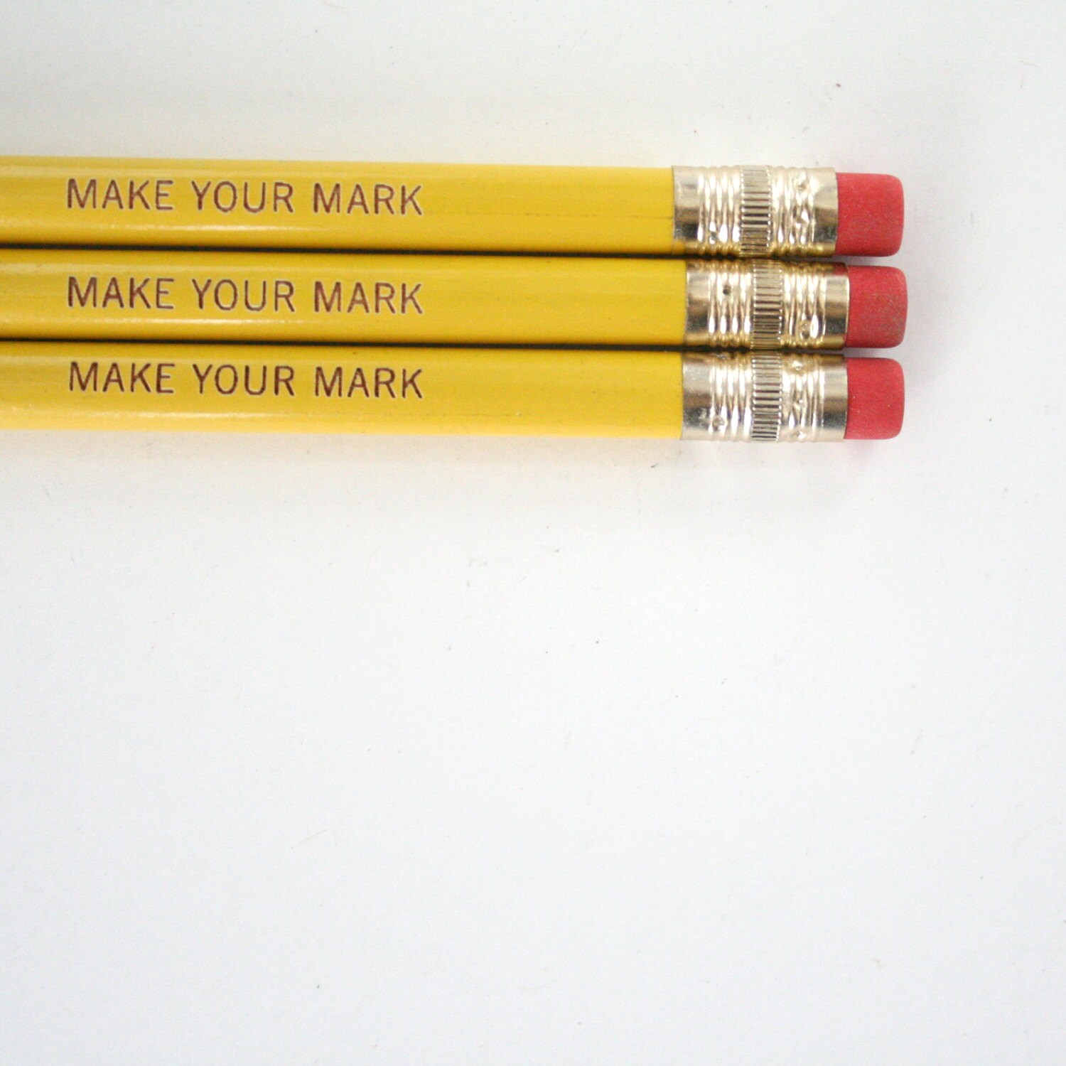 Make Your Mark Personalized Pencil Set 3 Pencils in Yellow. - Etsy